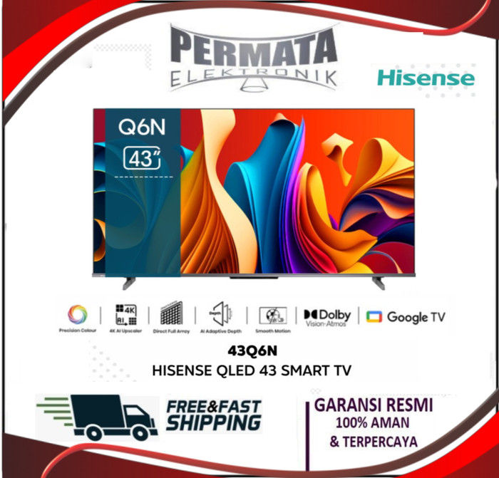 Hisense 43 Inch Q6N 4K Uhd Smart Google Tv 43Q6N | Lazada Indonesia