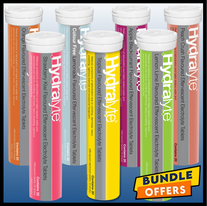 SALE HYDRALYTE Electrolyte Effervescent Tablets (All Flavours) 20 ...