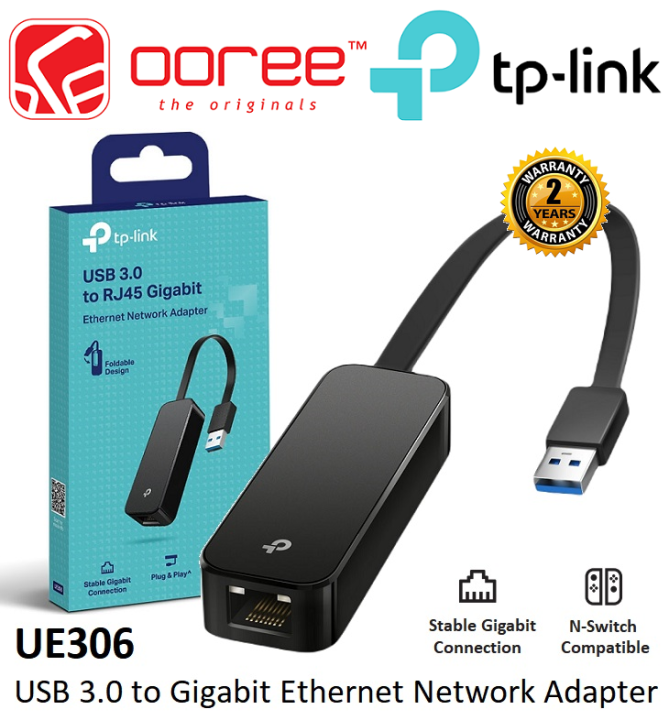 TP-LINK UE306 USB 3.0 TO RJ45 GIGABIT ETHERNET NETWORK ADAPTER WITH ...