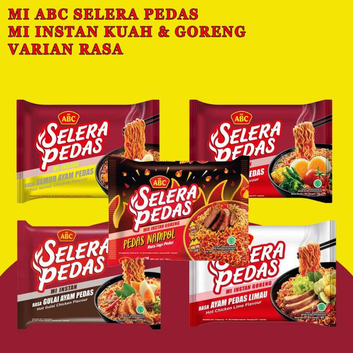 Mie Abc Selera Pedas / Mi Instan Kuah & Goreng / Varian Rasa | Lazada ...