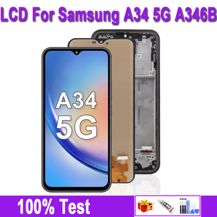 A34 6.6''OLED LCD Display for Samsung Galaxy A34 5G A346E A346B A346B ...