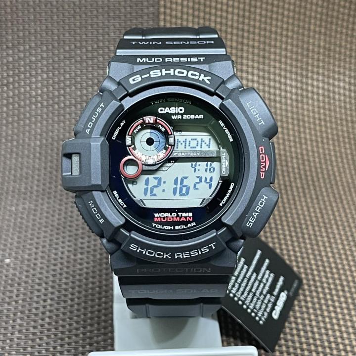 Casio G-Shock G-9300-1D Mudman Twin Sensor Solar Digital Black Resin ...