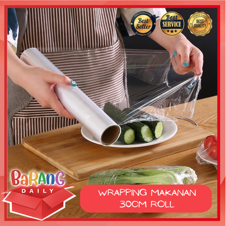 WRAPPING MAKANAN 30CM ROLL / CLING WRAP PLASTIK WRAPING / PEMBUNGKUS ...