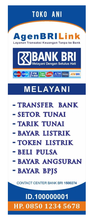 X BANNER AGEN BRI LINK PLUS TIANG TERMURAH (FREE CUSTOM) | Lazada Indonesia