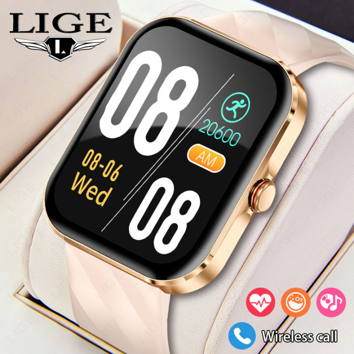 LIGE Smart Women Watch 1.91 inch Bluetooth Calling 100+ Sport Models ...