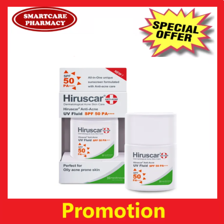 Hiruscar Anti Acne UV Fluid SPF 50 25G | Lazada