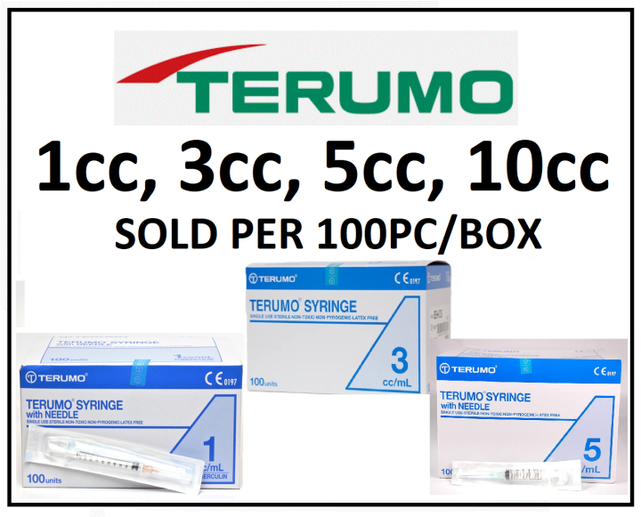 TERUMO SYRINGE SOLD PER PC or BOX 100PCS - 1cc, 3cc, 5cc, 10cc, Insulin ...