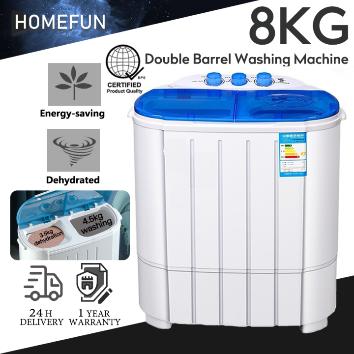 HOMEFEN Washing Machine- Double barrel Baby Use Small Washing Machine ...