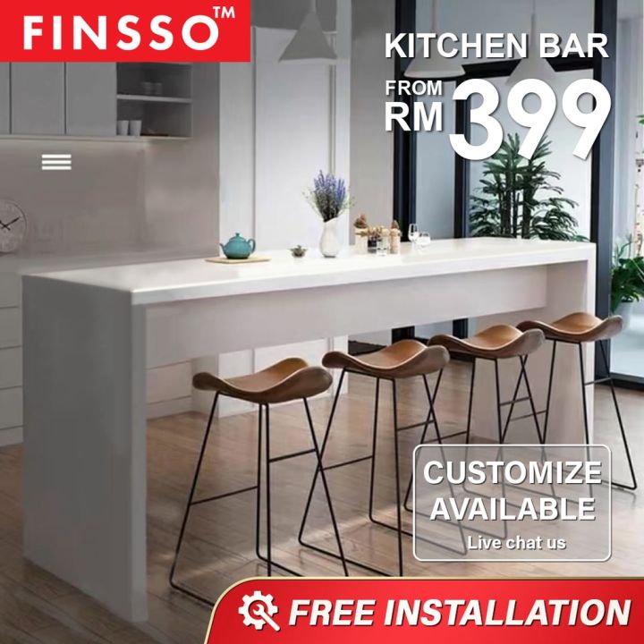 FINSSO 120cm x 40cm HAVOC/ Bar Table/ Kitchen Island / Dining Table ...