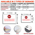 CLAYGO Clean As You Go - Signage Sticker PVC Sintra Board Label - A4 ...