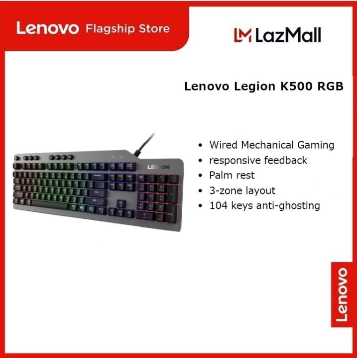 Legion K500 Mechanical Keyboard | 16.8M colors RGB per-key | Red ...