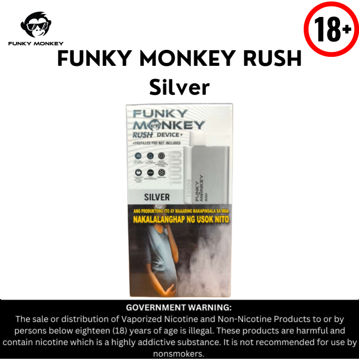 Funky Monkey Rush Device Silver Disposable Vape | Lazada PH
