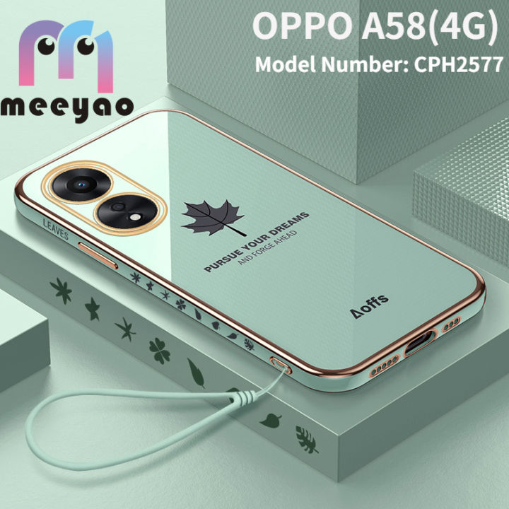 เคส OPPO A58 (4G) CPH2577 ดีไซน์ใหม่ใบเมเปิลเคสโทรศัพท์นุ่ม | Lazada.co.th