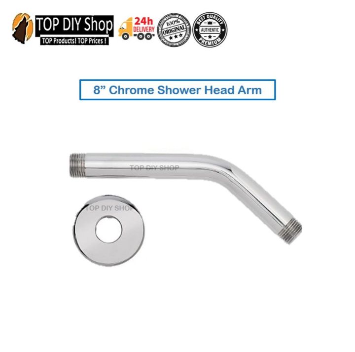 Shower Head Wall Mount Arm Tube Rainfall Bracket Chrome Plating | Lazada