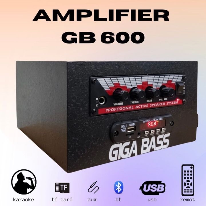 PROMO Amplifier GB 600 AMPLI Bluetooth Karaoke - Home theater - FM ...