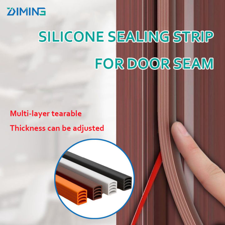 6Meters Self Adhesive Silicone Sealing Strip Door Gap Sealer Rubber ...