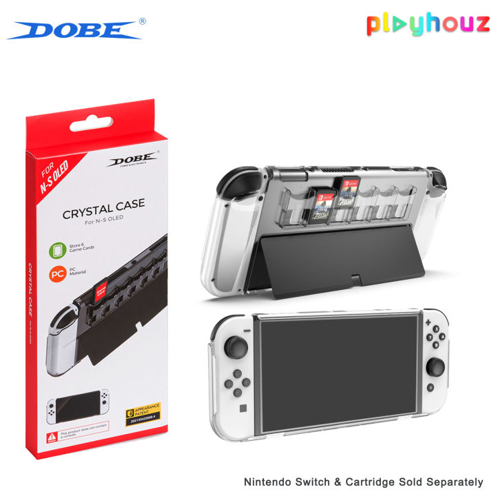 NS OLED Model DOBE Crystal Case (for Nintendo Switch OLED) Hard Shell Protective Case with Game ...
