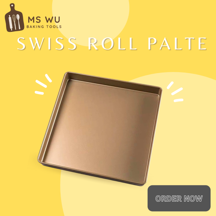 Ms Wu Baking Tools Swiss Roll Plate Cake Pan 28x28 | Lazada
