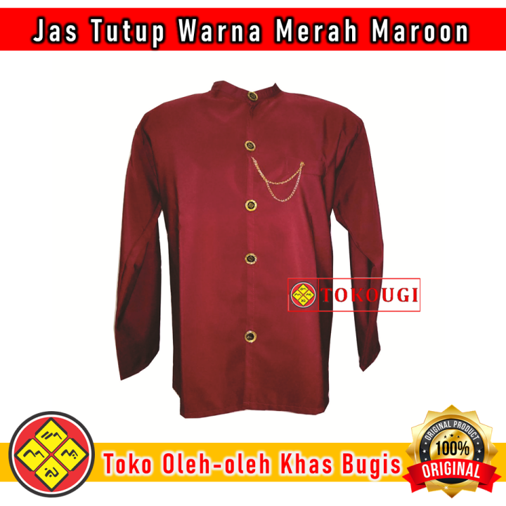 Jas Tutup Khas Bugis Makassar Warna Merah Maron | Lazada Indonesia