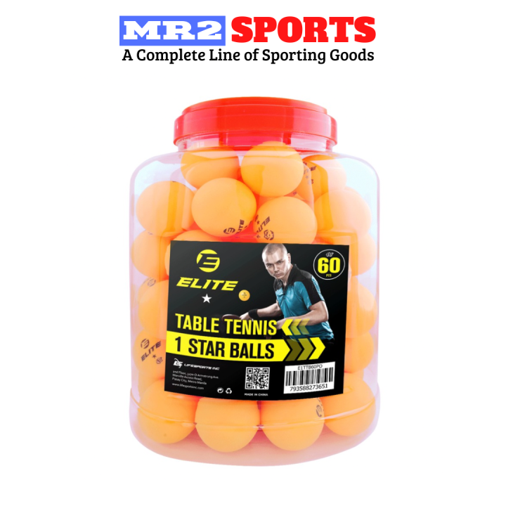 Elite Jar of 60 pcs 1 Star Table Tennis Ping Pong Balls | Lazada PH