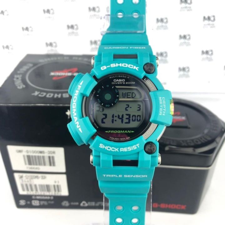 Casio G-Shock Marine Blue Frogman GWF-D1000MB-3 Triple Sensors Carbon ...