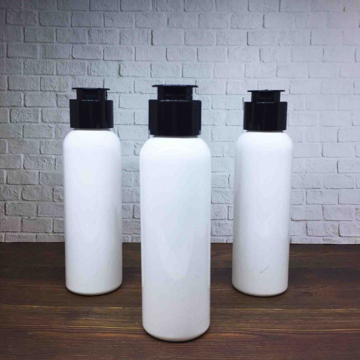 Botol Fliptop 100ml Putih Solid Tutup Jamur Plastik PET / Botol 100 ml ...