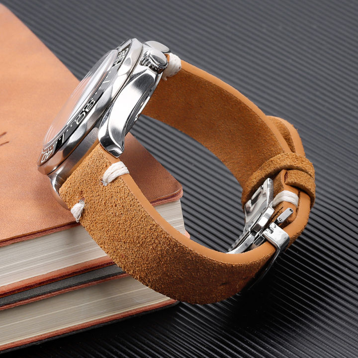 Retro Suede Leather Watch Band Replacement 18mm 20mm 22mm Universal ...