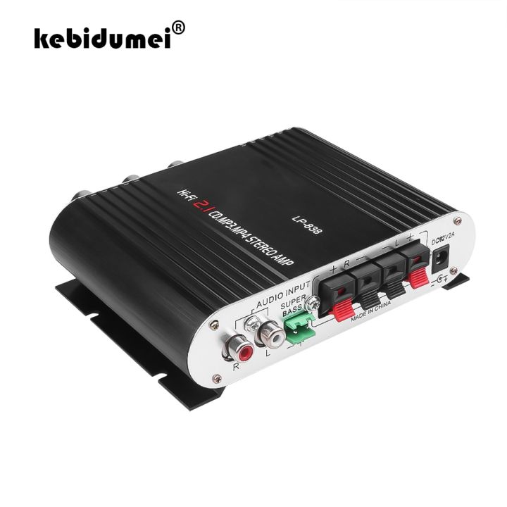 Kebidumei LP-838เครื่องขยายเสียงรถยนต์ที่ทรงพลังไฮไฟ2.1 200W 12V วิทยุเสียงสเตอริโอ MP3บูสเตอร์ ...