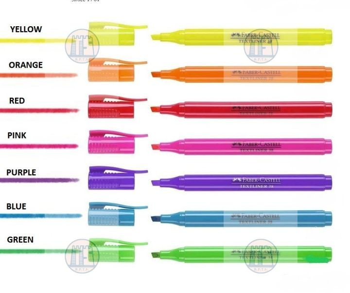 Faber-Castell Textliner 38 Highlighter Pen / Faber Castell Colour Text ...