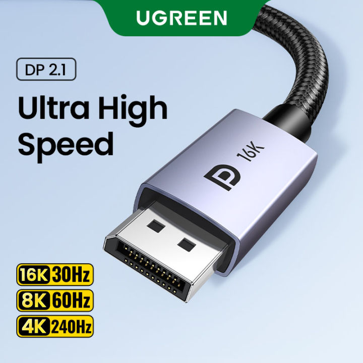 UGREEN 16K DP Cord Displayport 2.1 Cable UP to 240HZ 40Gbps 16K ...