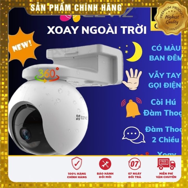 Camera Ngoài trời Wifi IP Ezviz H8C, H8 Pro 2k 4M có màu ban đêm, đàm ...