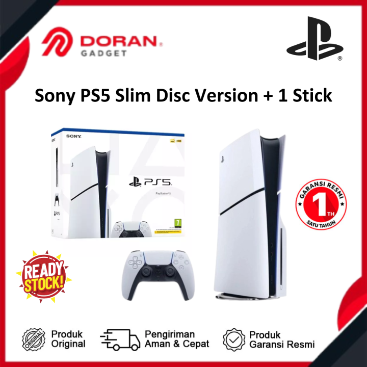 Sony Playstation PS5 Console Slim Disc Version + 1 Stick - Garansi Resmi Sony Indonesia | Lazada ...