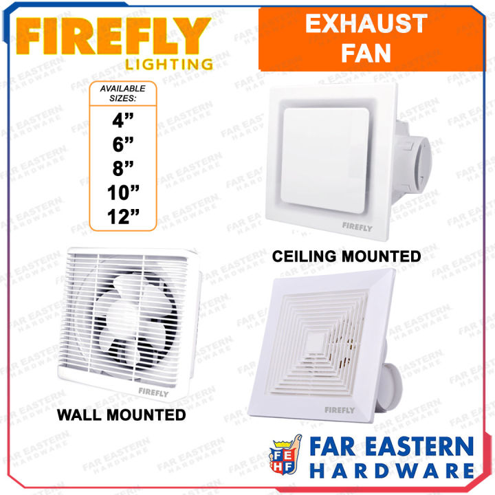 FIREFLY Ceiling Duct | Wall Mounted Exhaust Bathroom Fan Air Ventilator ...