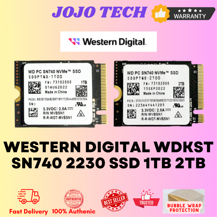 Western Digital WDKST SN740 2230 SSD Solid State Drive 1TB / 2TB NVME ...