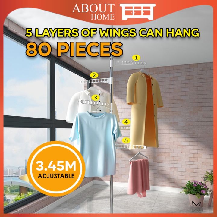 Ready Stock Drying Clothes Rack Indoor Stainless Steel Laundry Drying ...