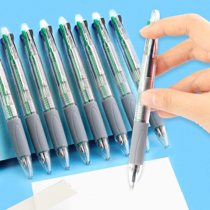 4 in 1 Four-Color Sign Pen Black Red Green Blue 0.7mm Ballpoint Ballpen ...