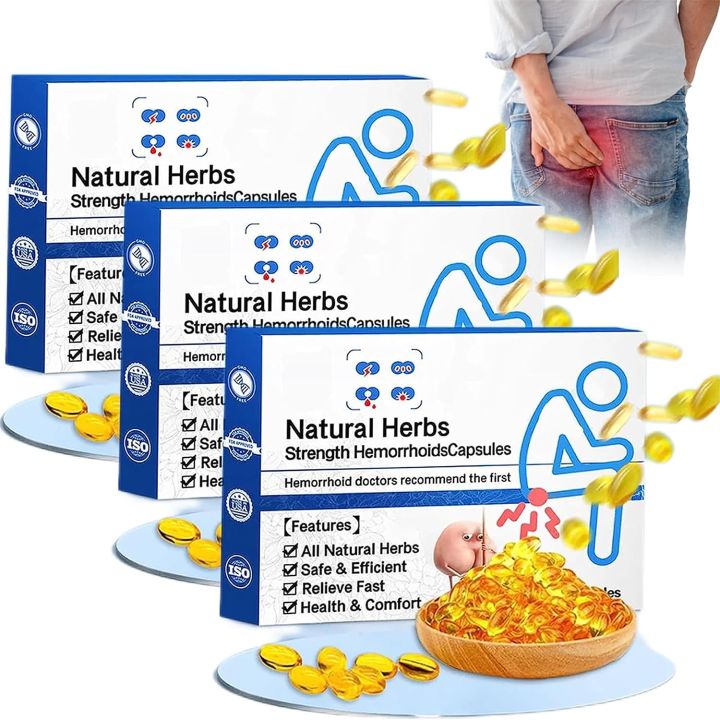 7pcsbox Heca Natural Herbal Strength Hemorrhoid Capsules Hemorrhoid Suppositories Natural