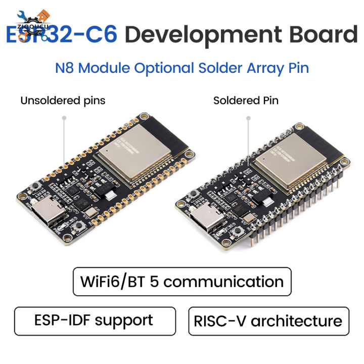 Ziqqucu Esp32 C6 Wifi Bluetooth Development Board Onboard Esp32 C6 Wroom 1 N8 Module Wifi6 Risc