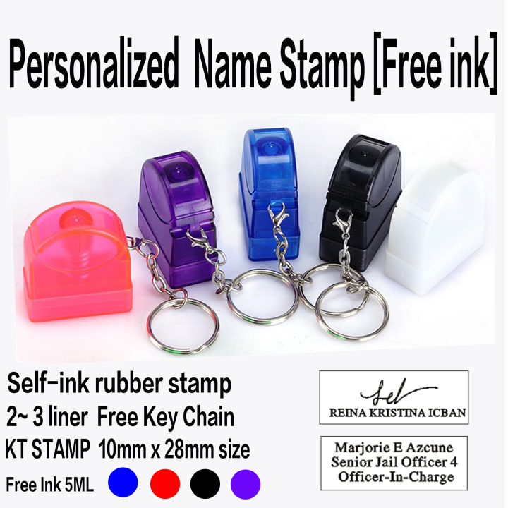 Stamp Personalized Custom 【Free ink】Self Inking Stamp Personalized FREE ...