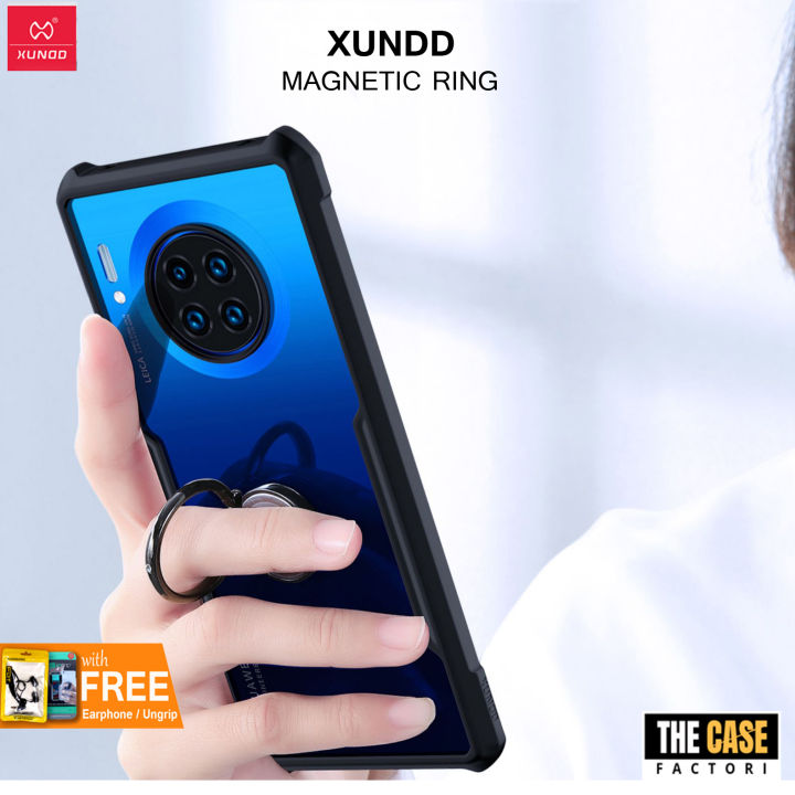 Xundd Clear Hybrid Shock Proof Armor Case with Ring Stent for Huawei Mate 30 / Mate 30 Pro ...