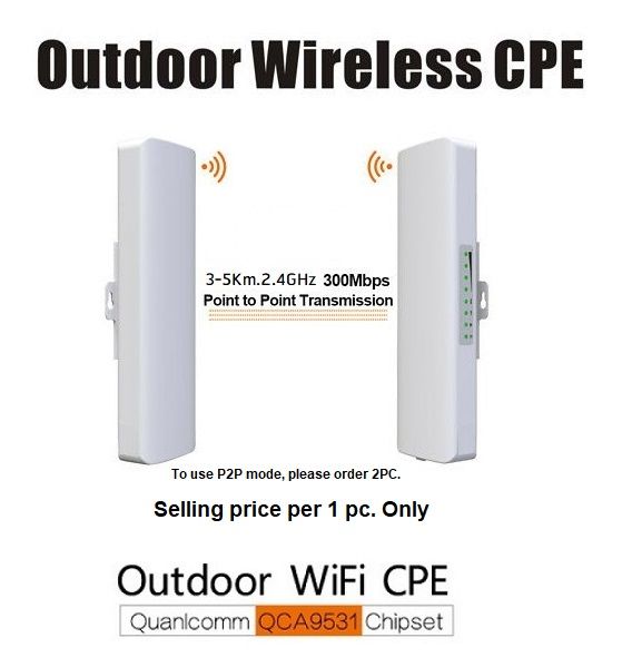 CPE Outdoor Wireless Access Point 2.4GHz 300Mbps 28dBi Indoor Outdoor ...