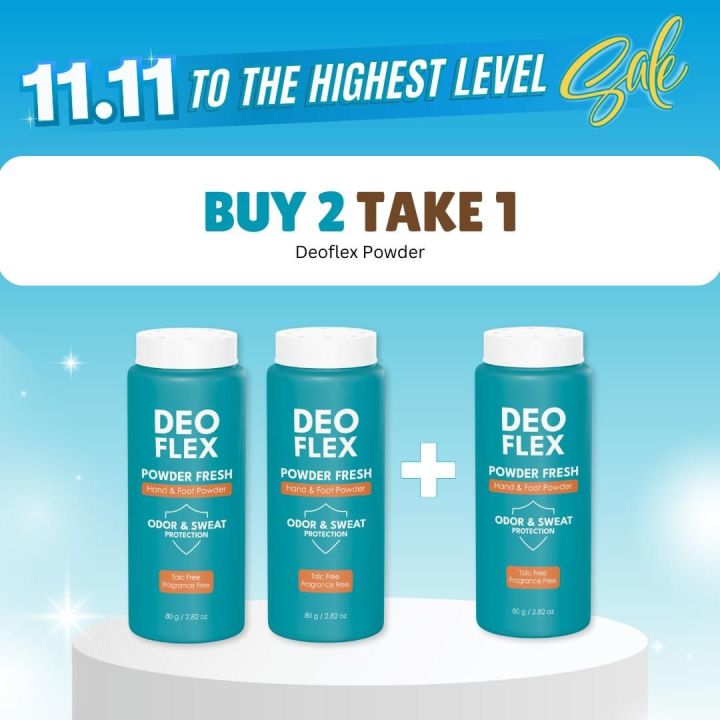 Deoflex Powder Fresh Hand & Foot Powder (Buy 2 Take 1) | Lazada PH