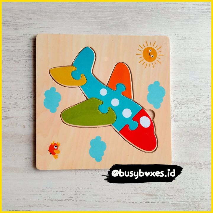 [busyboxes.id] mainan edukasi puzzle pesawat wooden toys mainan edukasi ...