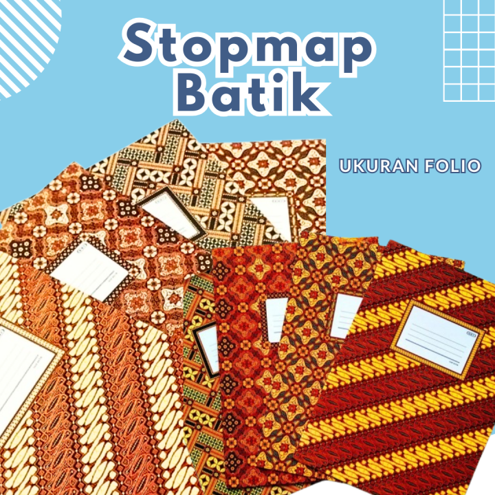 (5 Pcs) Stop Map Batik / Map Kertas Tebal Batik Folio / Map Batik ...