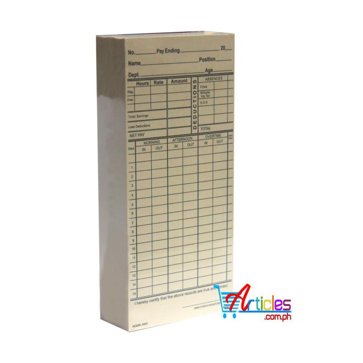 TIME CARD DAILY TIMECARD Model-9000 Model 9000 M9000 M-9000 for AMANO ...