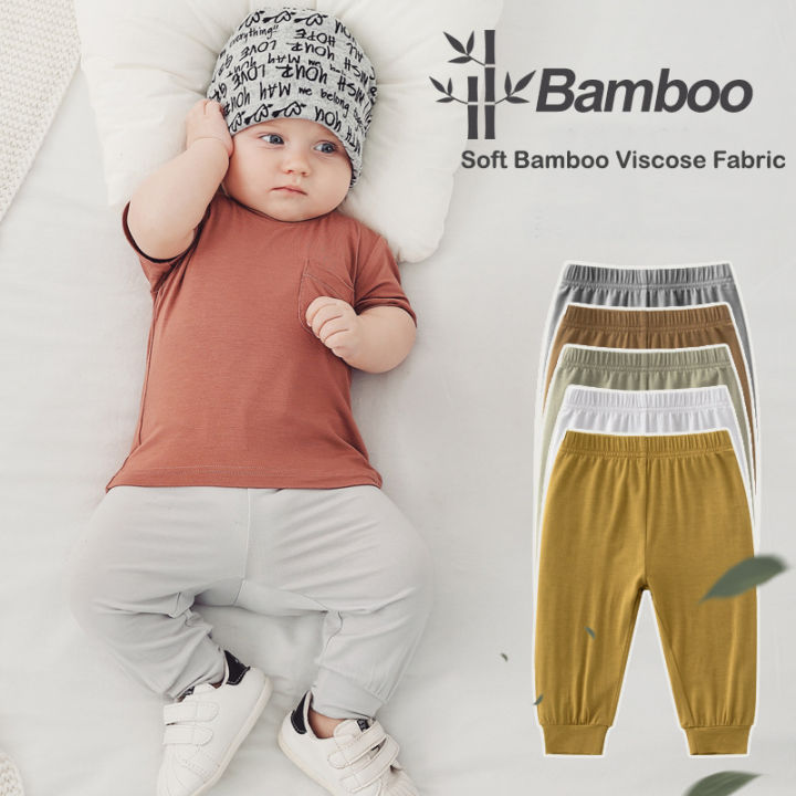 Baby Long Pants Soft Bamboo Viscose for Newborn, Infant, & Toddler Kids ...