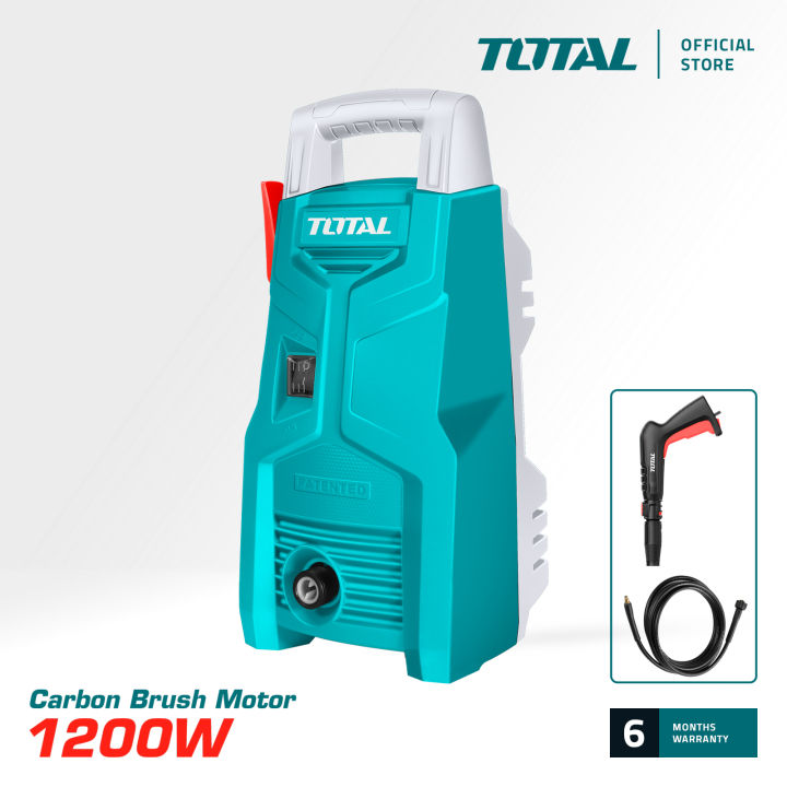TOTAL High Pressure Washer (1200W), Built w/ Carbon Brush, Aluminium ...