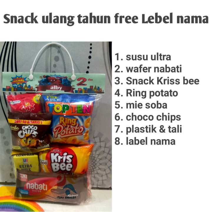 Paket snack ulang tahun anak / bingkisan snack ulang tahun anak ...