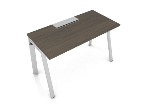 Haworth Intuity Table with flip top & cable tray Walnut/Silver ...