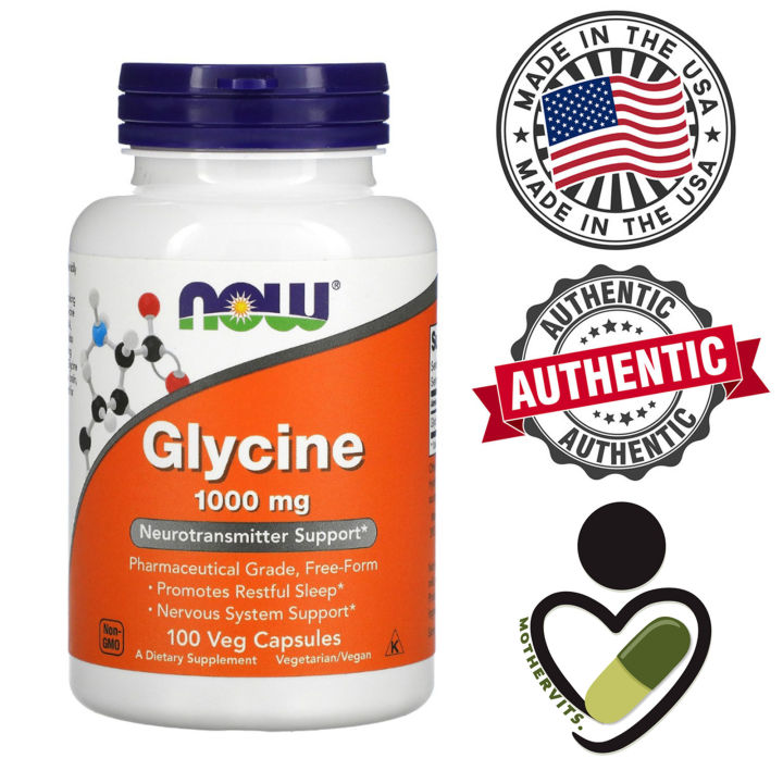 NOW Foods, Glycine, 1,000 mg, 100 Veg Capsules | Lazada PH